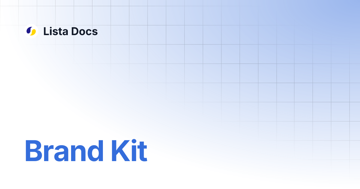 Brand Kit | Lista Docs