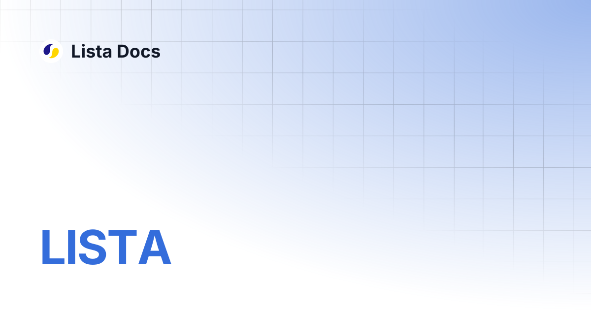 LISTA | Lista Docs