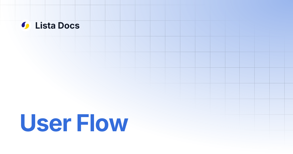 User Flow | Lista Docs